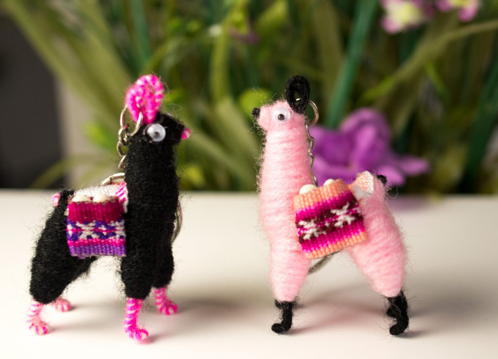 Single Peruvian Llama Key Chain Assorted Colors Wholesale - Psperu