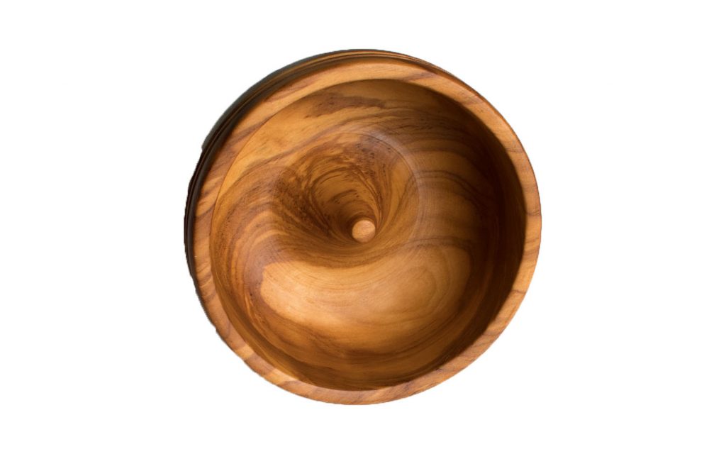 Olive Wood Rice Mold Server