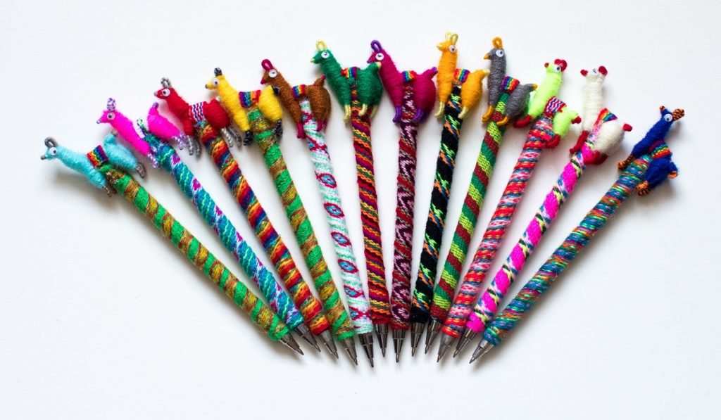 Llama Pen from Alpaca Wool Assorted Colors