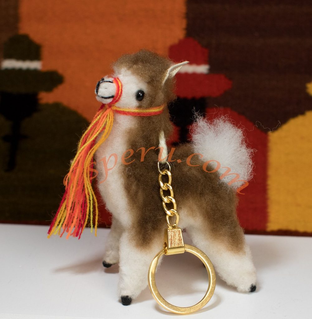 Peruvian Vicuña keychain charm
