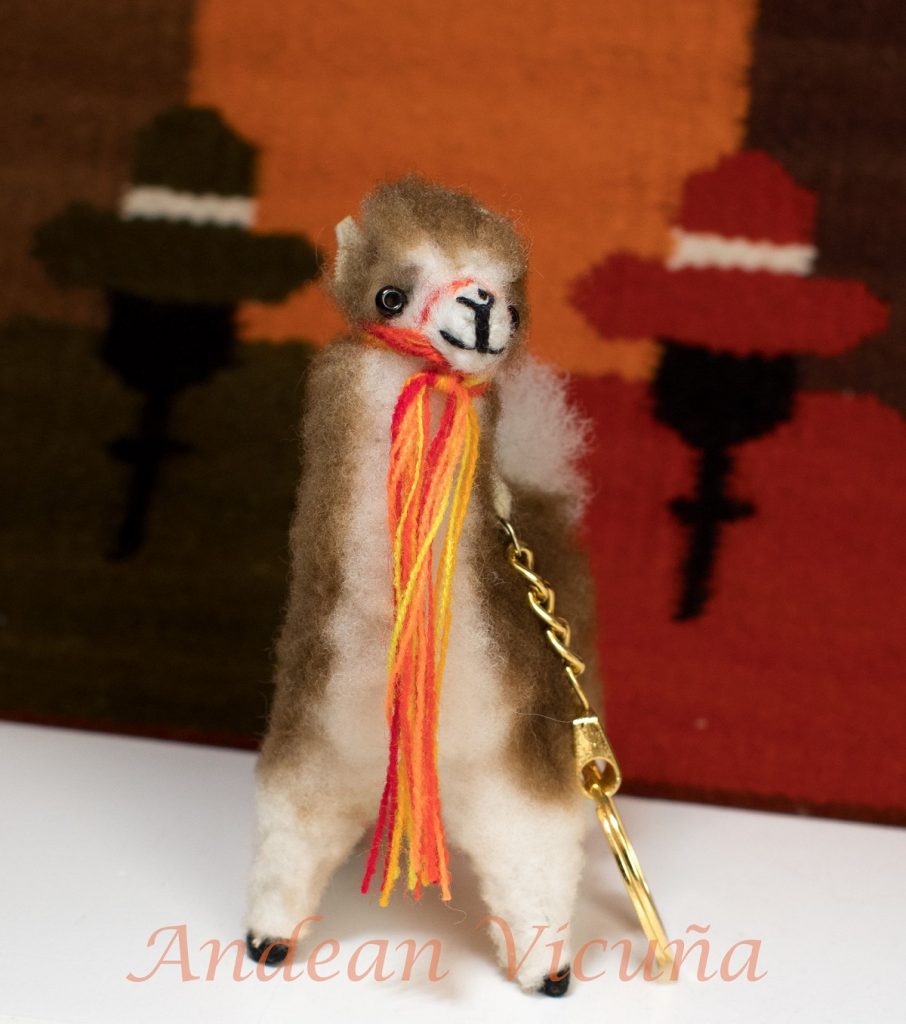 Peruvian Vicuña keychain charm