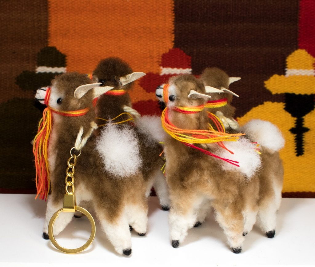Peruvian Vicuña keychain charm
